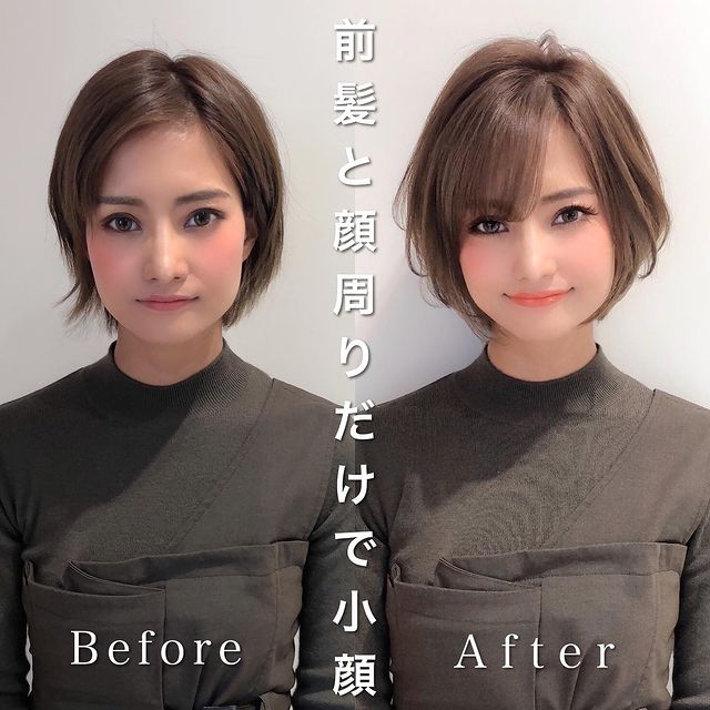 写真 (3枚目) - 髪型で顔は小さくなる！前髪と顔周りのBefore→After付き「小顔ヘア」8選 - - LOCARI（ロカリ）