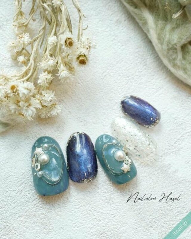 写真 (7枚目) - 夏はすぐそこ！初夏にぴったりの《ブルーネイル》9デザイン - LOCARI（ロカリ）