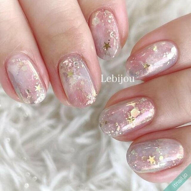 写真 (5枚目) - ニュアンス感が可愛い！うっとり♡ピンク系天然石ネイル特集 - LOCARI（ロカリ） - LOCARI（ロカリ）