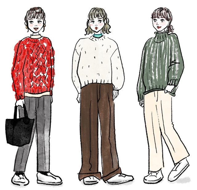 写真 (1枚目) - 骨格タイプ別！GU・ユニクロ・GWで選ぶ「似合うニット」 - LOCARI（ロカリ）