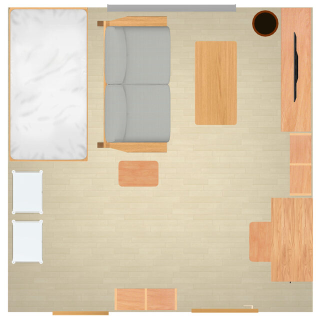 写真 (13枚目) - 正方形の1K・ワンルーム、どう家具をレイアウトする？おしゃれなインテリア実例6選 - LOCARI（ロカリ）