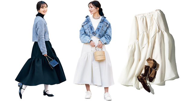 写真 (1枚目) - 甘派のママが続々と穿いてる『ブルレアのジャカードスカート』着こなし実例6！ - LOCARI（ロカリ）