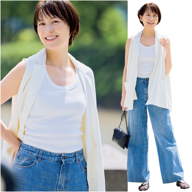 写真 (2枚目) - キレイめ派の[真夏のタンクコーデ4選]青木裕子さんはユニクロ愛用！etc. - - LOCARI（ロカリ）