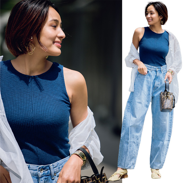 写真 (8枚目) - キレイめ派の[真夏のタンクコーデ4選]青木裕子さんはユニクロ愛用！etc. - LOCARI（ロカリ）