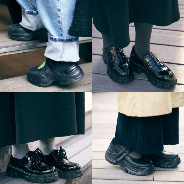スニーカーもローファーも…[厚底シューズ]はコスパブランドの黒が使える！＜足元SNAP＞ - LOCARI（ロカリ）