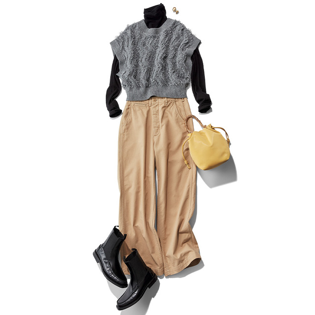 写真 (3枚目) - “週5黒タートル”もイケる！『×ベスト』のオシャレ見えコーデ3選 - LOCARI（ロカリ）