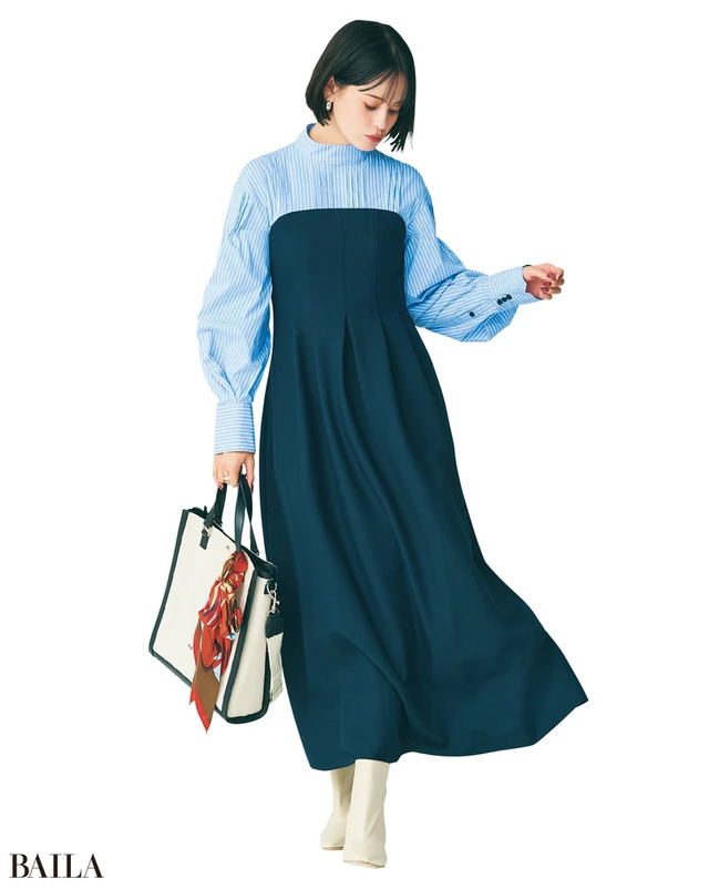 写真 (3枚目) - [冬のおすすめ時短ワンピース]スタイルアップがかなう！フィット&フレアワンピ4選 - LOCARI（ロカリ）