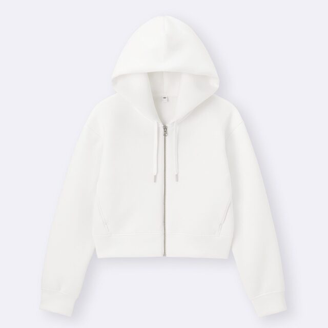 写真 (2枚目) - [GU]ダブルフェイスフルジップパーカは30代40代も着られるショート丈 - LOCARI（ロカリ）