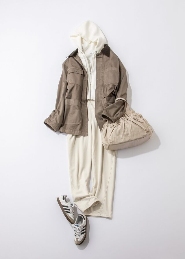 写真 (4枚目) - [GU]ダブルフェイスフルジップパーカは30代40代も着られるショート丈 - LOCARI（ロカリ）