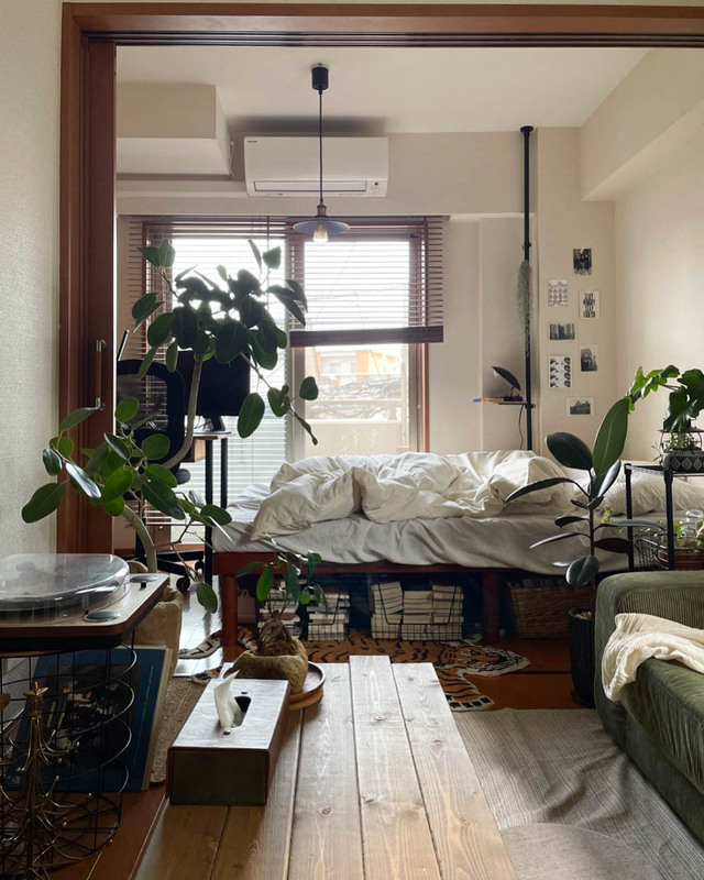 30㎡でつくる、ナチュラル＆ボタニカルの落ち着く空間。二人暮らしの1DKインテリア [私らしく暮らす] - LOCARI（ロカリ）