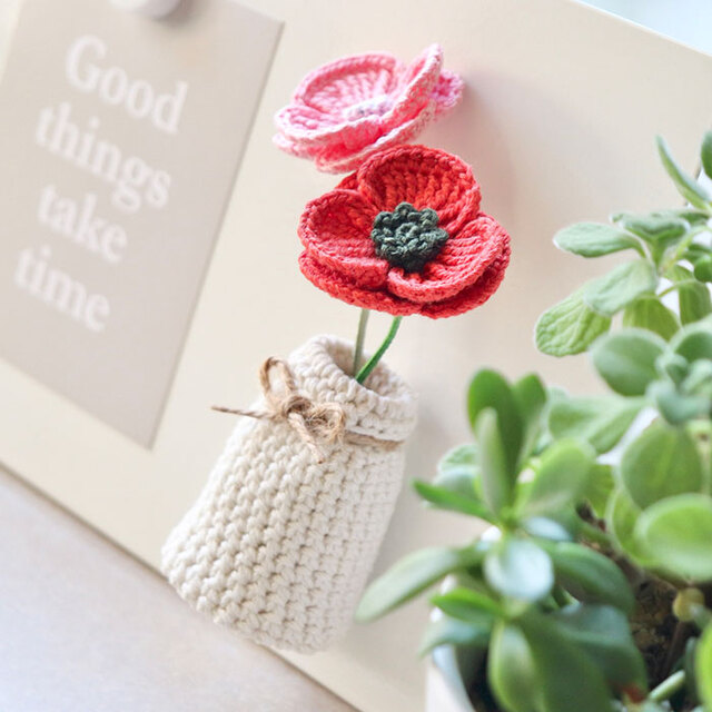 写真 (1枚目) - [連載]いいもの見つけました。No.35 アネモネのあみぐるみ - LOCARI（ロカリ）