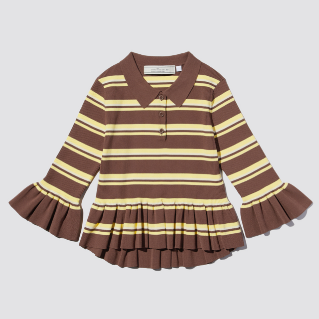 写真 (5枚目) - ペプラム風の裾が可愛い！[GU×rokh]リブポロセーターはきちんと感も｜本日発売 - LOCARI（ロカリ）