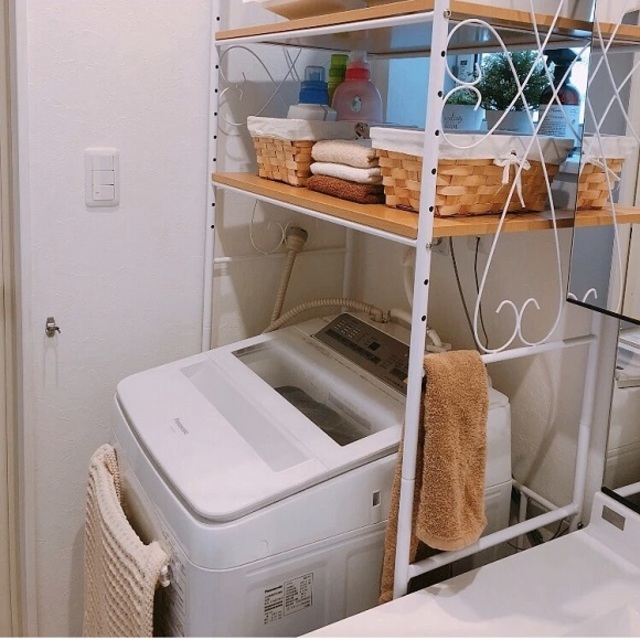 写真 (3枚目) - ランドリーラックでDIY！洗濯機やチェスト上を収納スペースに - LOCARI（ロカリ）