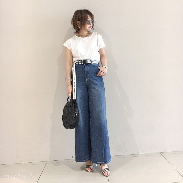 写真 (4枚目) - Sサイズさんでもワイドデニムがはきたい！GUの隠れ神デニムでスタイルアップコーデ - LOCARI（ロカリ）