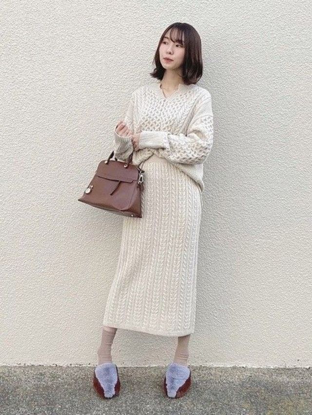 写真 (5枚目) - 満点レビュー連発！GUケーブルニットスカートで高見えコーデがばっちり決まる♡ - LOCARI（ロカリ）