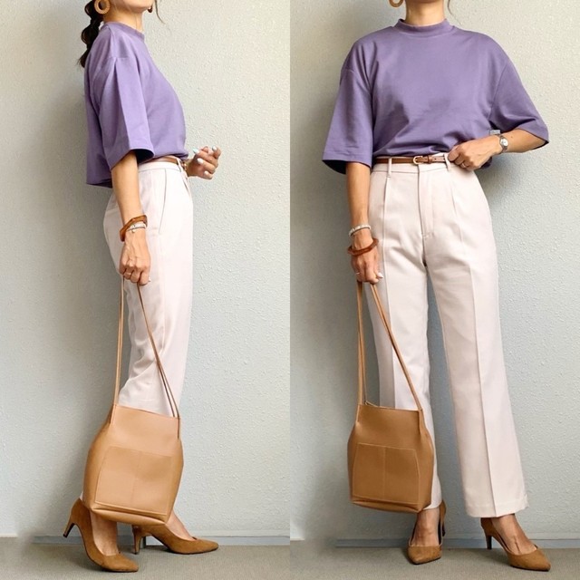 写真 (2枚目) - 今買って正解！秋に重宝するGU990円「5分袖T」で見る大人のNG・OKカラーコーデ - LOCARI（ロカリ）