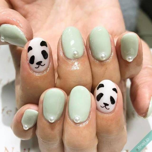 写真 (8枚目) - 癒しのアニマルネイル画像集 (ネコ、クマ、パンダ、アルパカ、ふくろう、うさぎetc.) - LOCARI（ロカリ）