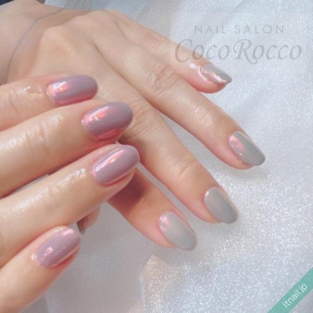 写真 (7枚目) - 大人可愛いネイルは《ピンク×グレー》で作る♡シンプルもニュアンス感もGET - - LOCARI（ロカリ）