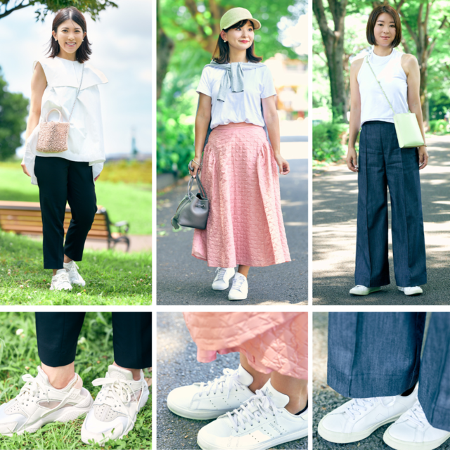 写真 (1枚目) - カジュアルが苦手でも「白スニーカー」なら履ける！運動会にも - LOCARI（ロカリ）