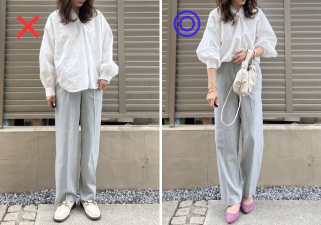 写真 (1枚目) - その着こなし…やめたほうがいいかも？！今旬パンツの「やりがちNG」「垢抜けOK」コーデ集 - LOCARI（ロカリ）